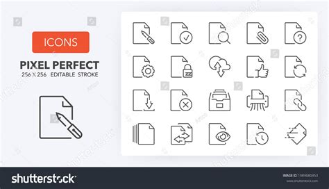 Files Documents Flow Thin Line Icon Stock Vector Royalty Free Shutterstock