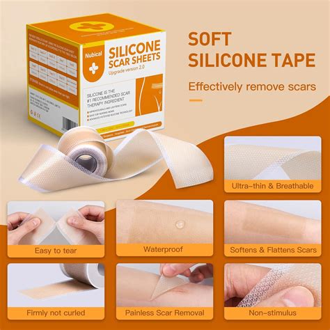Medical Grade Silicone Scar Sheets Breathable Tape Roll For C Section