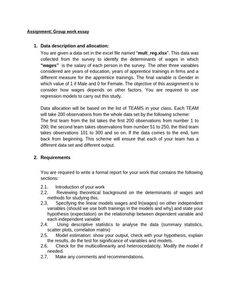 Assignment Econometrics Pdf