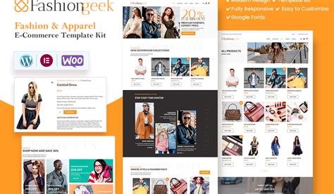 Fashion Geek Woocommerce Fashion Elementor Pro Template Kit Wp Template Kits Ft Fashion