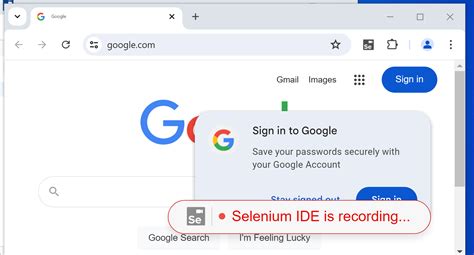 selenium ide record test