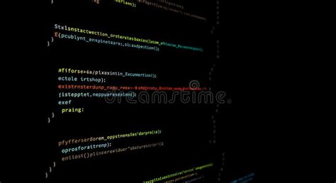 abstract depiction of code lines on a computer screen with text on