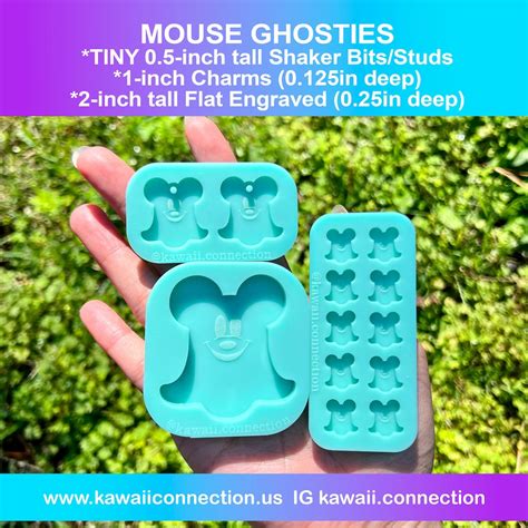 Halloween Haunted Mouse Ghostie Ghost Multiple Size Options Silicone