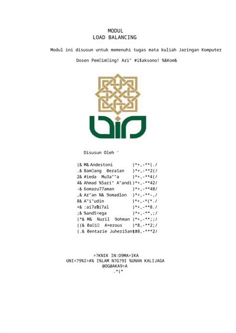 doc modul load balancing dokumen tips