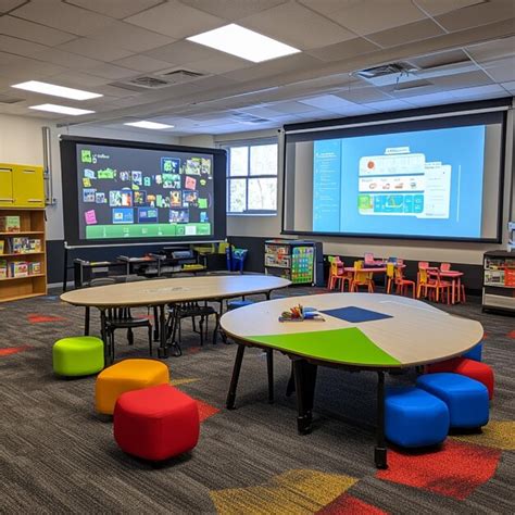 Interactive Classroom Setup With Digital Learning Tools Premium Ai Generated Image Interactive Classroom Setup With Digital Learning Tools Premium Ai Generated Image