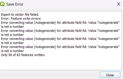 Qgis Error When Trying To Export Geopackage Geographic Information Systems Stack Exchange