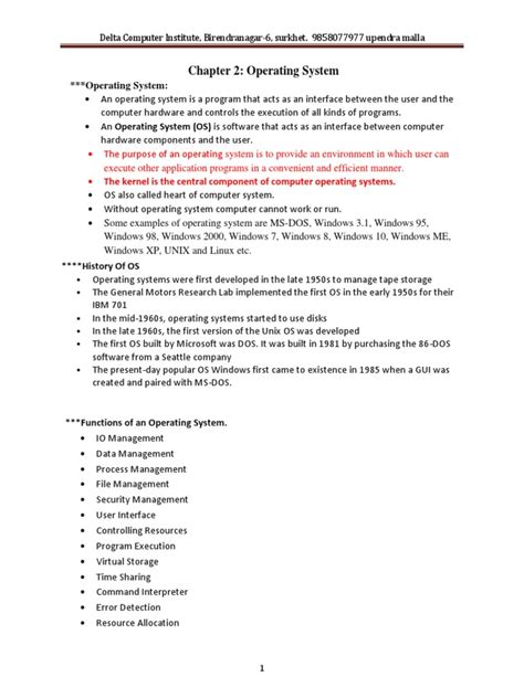 Chapter 2 Operating System Pdf Operating System Microsoft Windows
