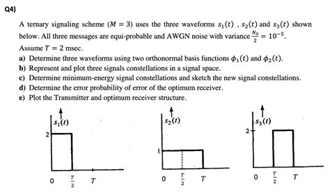 solved 9 2 q4 a ternary signaling scheme m 3 uses
