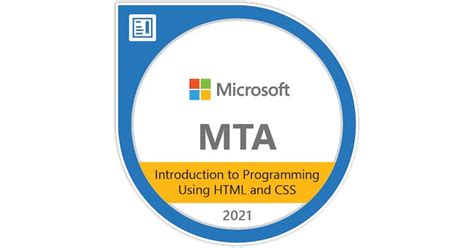 Mta Introduction To Programming Using Html And Css Certified 2021