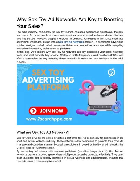 Ppt Why Sex Toy Ad Networks Are Key To Boosting Your Sales Powerpoint