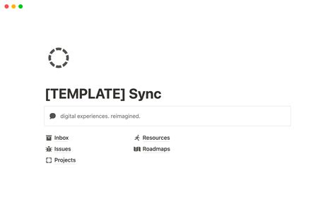 Sync Template Notion Marketplace
