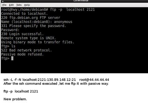 ip why doesn t ftp work through my ssh tunnel unix and linux stack