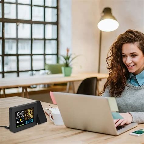 Dropship Atomic Projection Alarm Clock Radio Control Clock With Wwvb Function Weather Station