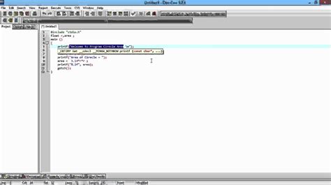 การหาพื้นที่วงกลม Dev C Youtube