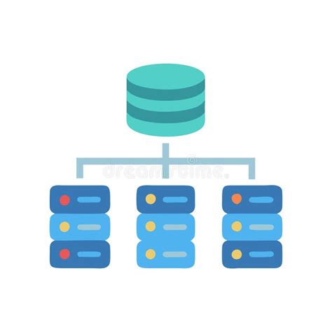 Database Cluster Technology Icon Stock Vector Illustration Of Cloud