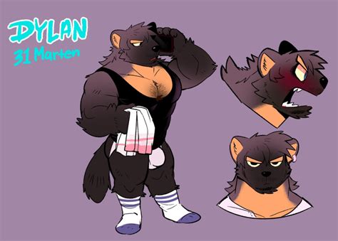 Rule 34 Anthro Barazoku Blush Body Hair Bulge Chest Hair Clothing Dylan Purplecider Ear