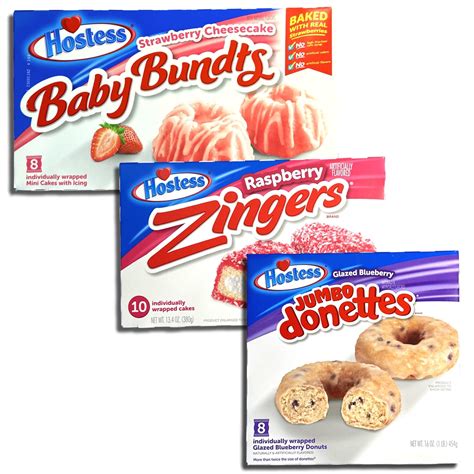 Hostess Berry Lovers Snack Cake Variety Pack Strawberry Cakes