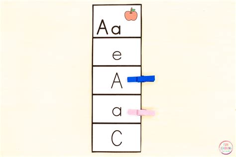 Alphabet Letter Recognition Clip Strips