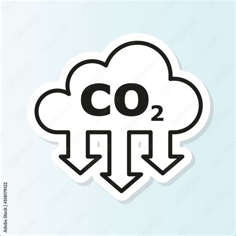 Co2 Sticker Carbon Dioxide Emissions Icon Or Logo Co2 Emissions