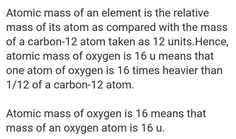 Oxygen Atomic Mass