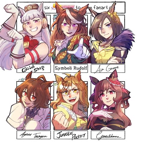 Agnes Tachyon Gold Ship Symboli Rudolf Gentildonna Air Groove And 1 More Umamusume Drawn