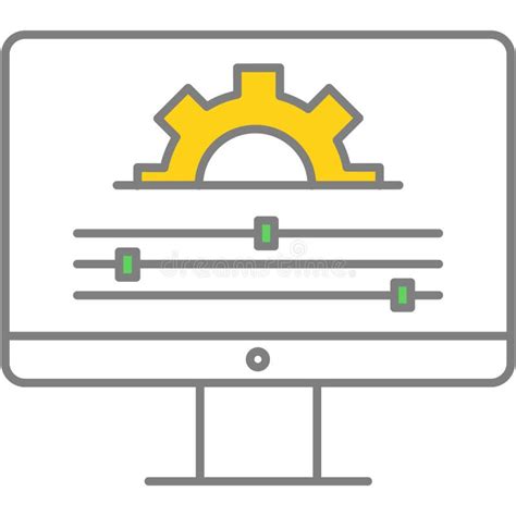 Modification Icon Pc Software Upgrade Flat Vector Stock Vector