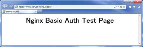CentOS Nginx Basic Auth Server World
