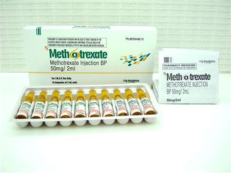 Methotrexate 50mg 2ml Injection Generics Oncology Product Taj Oncology Group India