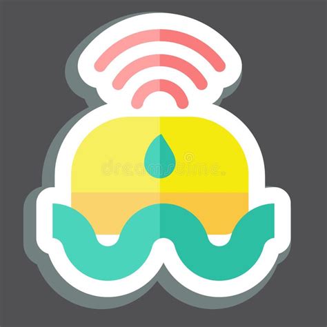 Sticker Flood Sensor Related To Smart Home Symbol Simple Design Editable Stock Illustration