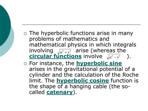 PPT Hyperbolic Functions PowerPoint Presentation Free Download ID