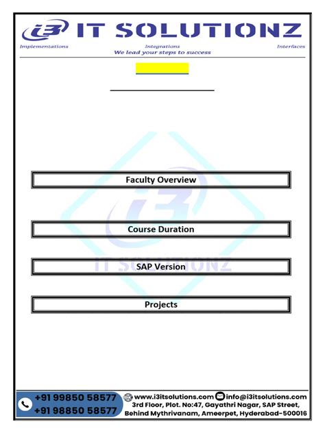Sap Abap I3 It Solutionz Pdf Software Engineering Object Computer Science