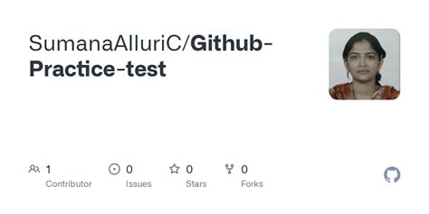 GitHub SumanaAlluriC Github Practice Test