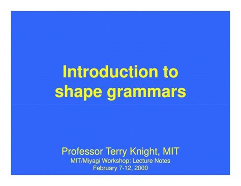 pdf introductions to shape grammar dokumen tips