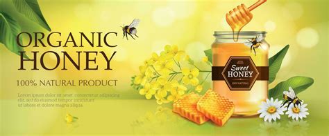 Organic Honey Horizontal Poster 28706294 Vector Art At Vecteezy