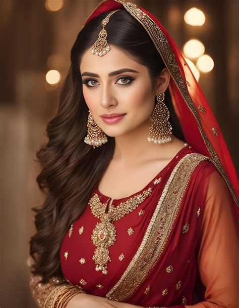 Premium Photo Pakistani Dress Cute Muslim Girl Turkish Fashion Showcase