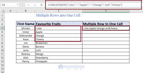 How To Combine Multiple Rows Into One Cell In Excel ExcelDemy