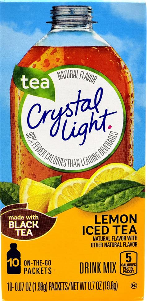 Crystal Light Lemon Iced Tea 10 On The Go Packets Pack