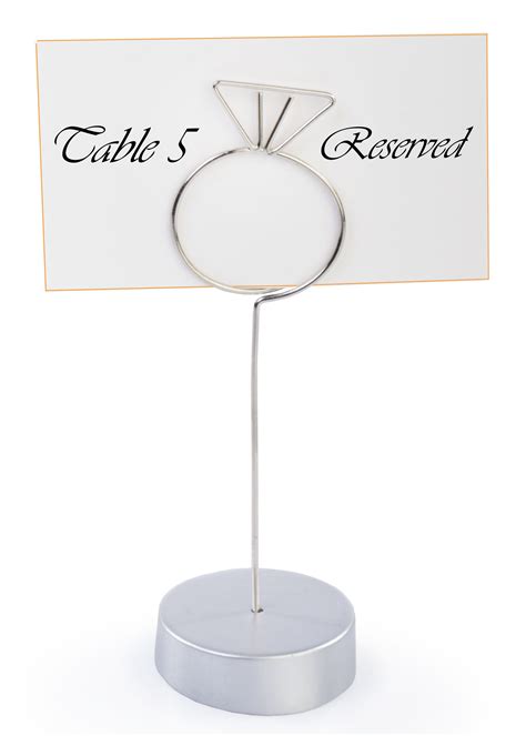 Ring Place Card Holder Silver With Circle Coil Displays2go