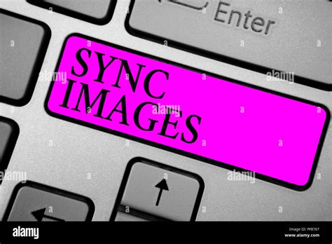 Conceptual Hand Writing Showing Sync Images Business Photo Text Making