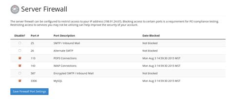 Server Firewall Management