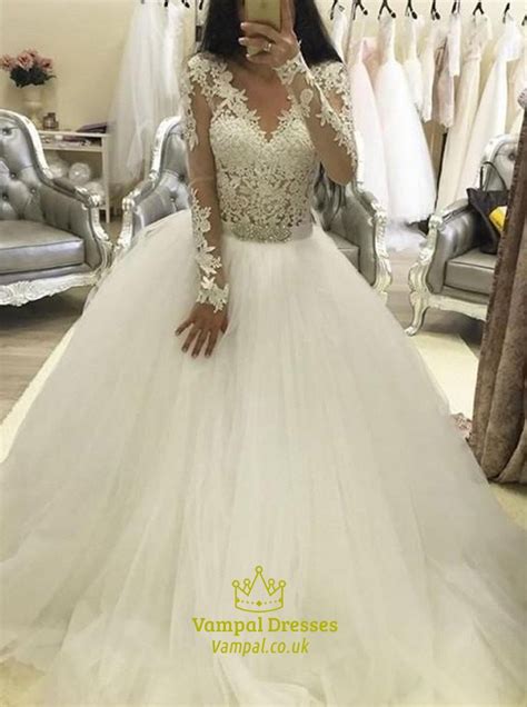 Long Sleeve Ball Gown Wedding Dresses Uk Bestweddingdresses