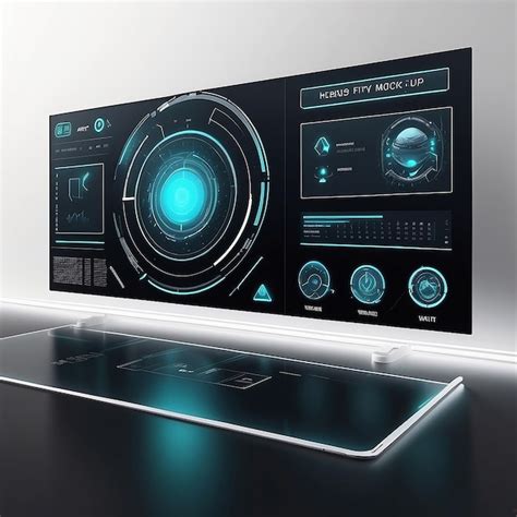 Premium Photo Hud Mockup Futuristic Interface Digital Display Scifi Elements Headsup Display