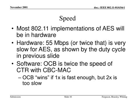 Ppt Aes Mode Choices Ocb Vs Counter Mode With Cbc Mac Powerpoint Presentation Id 5330007