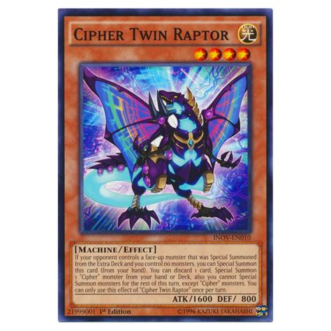 Yu Gi Oh Invasion Vengeance Cipher Twin Raptor Common Inov En