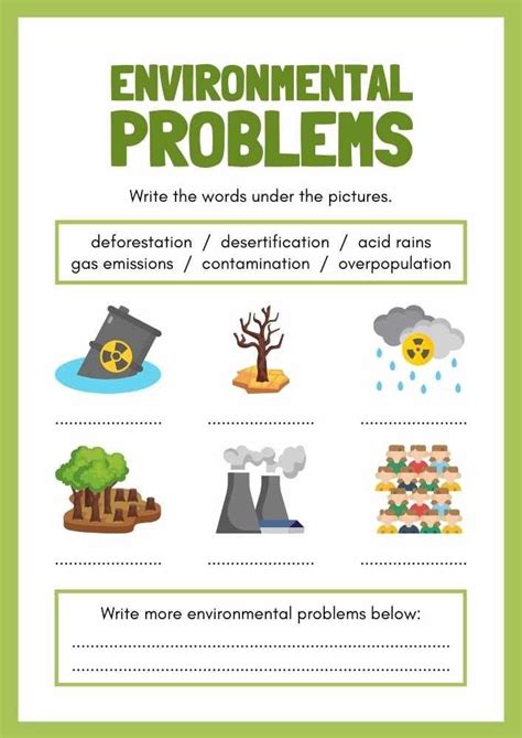 Environmental Problems English Worksheet