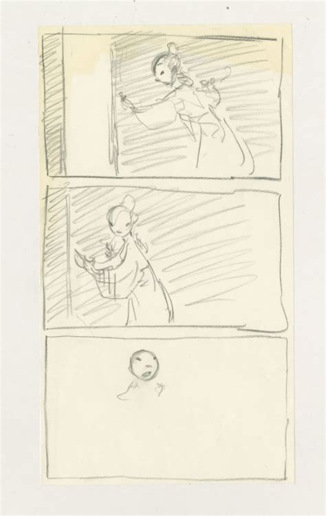Mulan Rough Storyboard Sketch 1998 Id Aug22312 Van Eaton Galleries