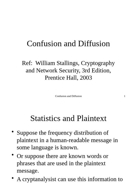 Confusion And Diffusion Pdf