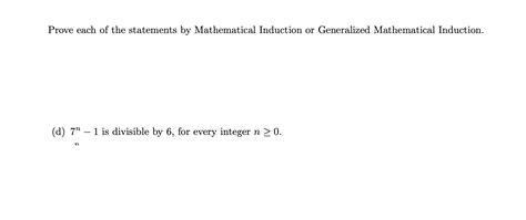 solved prove each of the statements by mathematical