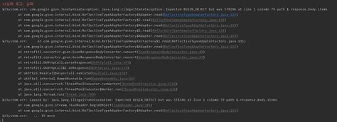 Expected Beginobject But Was String At Line 1 Column 79 Path
