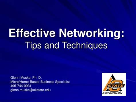 Ppt Effective Networking Tips And Techniques Powerpoint Presentation